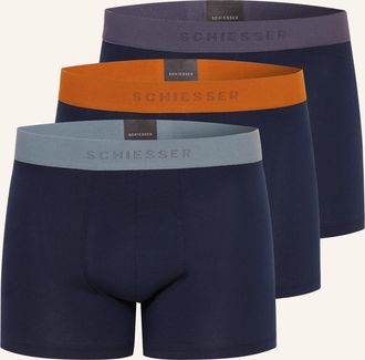 Schiesser 3er-Pack Boxershorts 95/5 blau