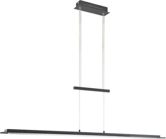 Fischer & Honsel Fischer & Honsel 60865 H&auml;ngeleuchte BILL LED 1x28W Metall sandschwarz, Glas rauchfarben teilsatiniert L:145cm B:16cm 2700K/3350K/4000K mit Taster