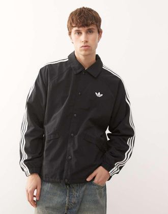 adidas Originals Trainerjacke in Schwarz mit den 3 Streifen