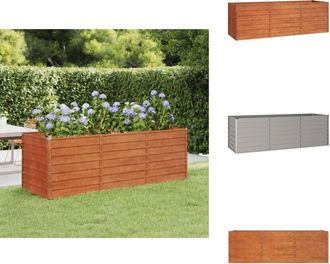 vidaXL Vidaxl - Lit sur&eacute;lev&eacute; de jardin rouill&eacute; 240x80x77 cm acier corten - Jardiniere Exterieur - Pot De Fleurs Ext&eacute;rieur - Bac Acier Corten - Plante
