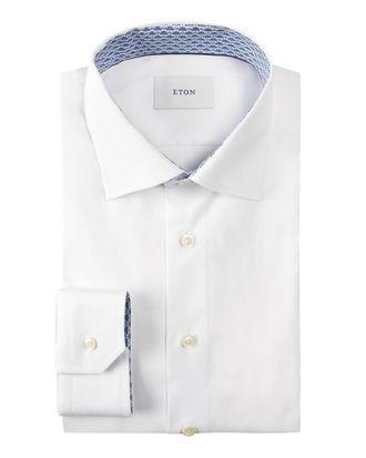 Eton Baumwollhemd mit Ausputz, Contemporary Fit in