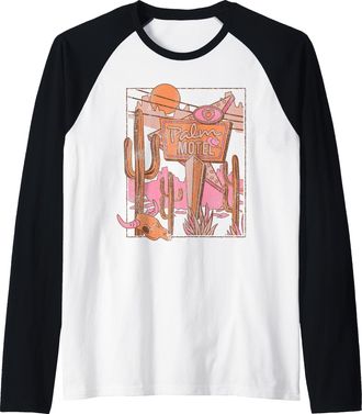 Trendy Apparel Palm Motel Angular Sign Pastel Desert Raglan