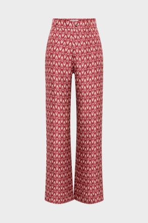 Gerard Darel Pantalon imprim&eacute; en soie - CHANAEL - Sangue