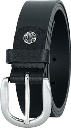 Lindenmann leather belt for women, womens leather belt, Farbe/Color:noir, Size US/EU:Bundweite 100 cm Gesamtlänge 115 cm W 39.5 XL