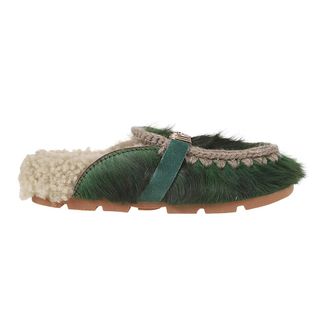 Mou Gr&uuml;ne Schaffell Hausschuhe Aw24 - - Shoes - Damen - Gr&uuml;n - 36 EU
