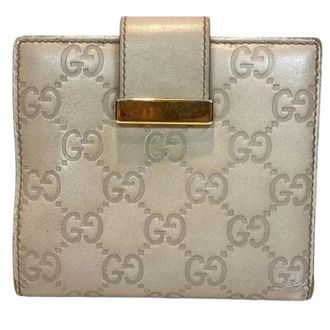 Gucci Pre-owned Guccissima Leder Geldb&ouml;rse - - Pre-owned - Damen - Beige - ONE SIZE