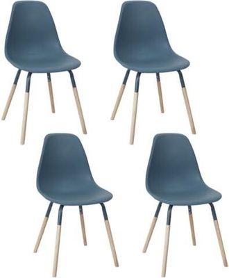 The Home Deco Factory HD0331, Set mit 4 Pp Phenix Duck Blue M4 Stühlen, Les PTits Prix, Möbel, Sitz, Tischsessel, Stuhl, 48,5 x 85,8 x 46 cm, Sitzhöhe 48 cm, Duck Blue Brow