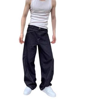 Generic Jean Homme Jeans Homme Week-End/Voyage Pantalon en Jean Ample L&eacute;ger D&eacute;contract&eacute; - Confort Maximal pour Usage Quotidien sans Compromis sur Le Style