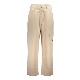 Calvin Klein Femme, Pantalons, Rose, Taille: 34 FR Pantalon Rose pour Femme avec D&eacute;tail Logo