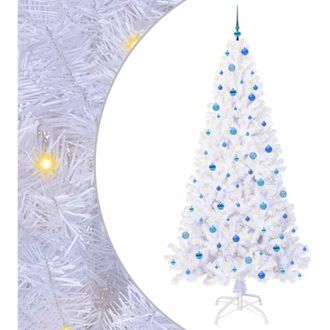 vidaXL K&uuml;nstlicher Weihnachtsbaum Wei&szlig; 240 cm PVC und Stahl vidaXL