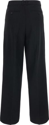 Dunst Double-Pleated Wide-Leg Trousers - Black