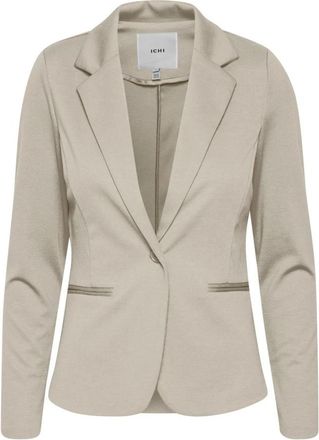 Ichi Beiger Blazer mit Reverskragen - - Jackets - Damen - Beige - XL