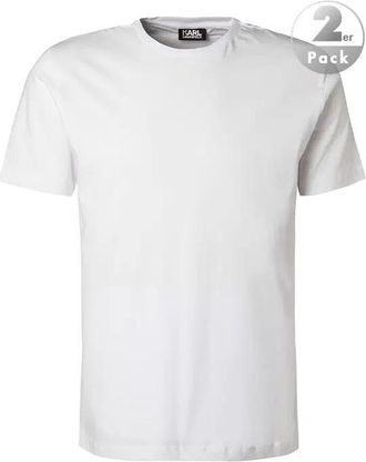 Karl Lagerfeld Herren T-Shirts weiß Baumwolle