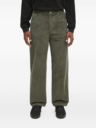 Norse Projects pantalon en velours c&ocirc;tel&eacute; &agrave; taille &eacute;lastique - Vert
