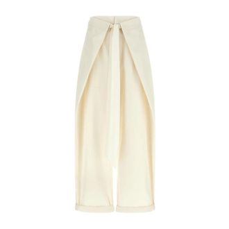 Darkpark Stella Tie Front Pants - - Trousers - Damen - Wei&szlig; - XS