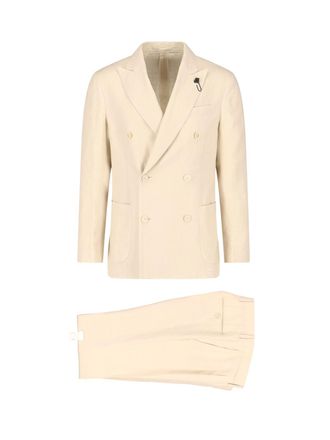 Lardini Double-Breasted Linen Suit
