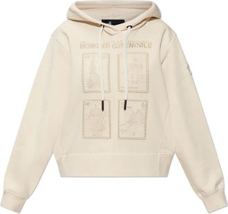 Moncler Femme, Sweatshirts et sweats &agrave; capuche, Beige, Taille: 42 FR Day-Namic Sweat &agrave; capuche