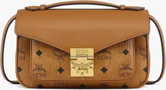 MCM Tracy Umh&auml;ngetasche in Visetos COGNAC OTHER