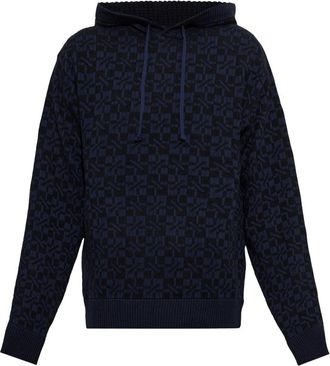 Kenzo Kenzogram Strick-Kapuzenpullover - - Sweatshirts & Hoodies - Herren - Blau - L