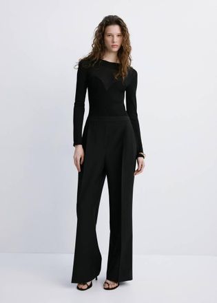 Mango Combinaison style costume assortie noir - Femme - XS - MANGO