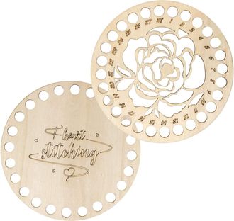 Holibanna 2 Stück Teiliges Holz Kreuzstich Faden Organizer mit Vielen Löchern Tragbar Langlebig Verhindert Verknoten für Stickerei und Handarbeiten Praktischer 