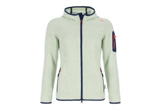 Blue Wave Strickfleecejacke Lotte Damen Fleecejacke Lotte mit Kapuze in Strick- und Melange-Optik