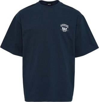 We11done t-shirt University à logo - Bleu