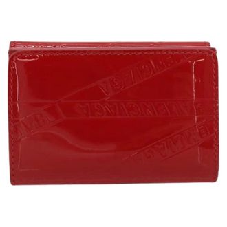 Balenciaga Portefeuille en cuir doccasion - Femme - Pre-owned - Rouge - Taille: ONE Size