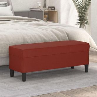 vidaXL Banc Rouge bordeaux 100x35x41 cm Similicuir vidaXL