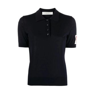 Golden Goose Navy Polo Knit Damen T-Shirt - - Tops - Damen - Blau - XS