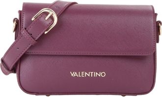 Valentino Schultertasche Umh&auml;ngetasche Zero Re Pattina Flap Bag Prugna beere