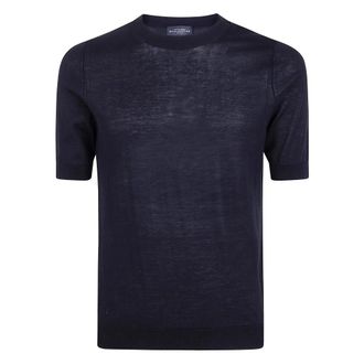 Ballantyne Homme, Pulls, Noir, Taille: 2XL Pull ras du cou &agrave; manches courtes