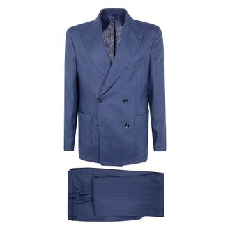 Michael Coal Reiner Leinenanzug - - Suits - Herren - Blau - L