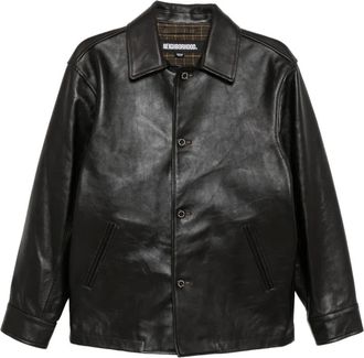 Neighborhood leather jacket - Marron