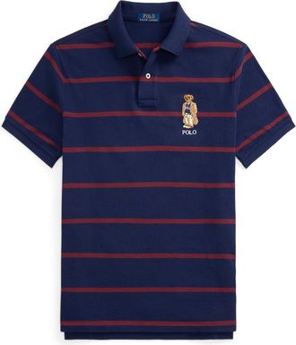 Ralph Lauren Piqué-Poloshirt mit Polo-Bear-Aufnäher, Custom Slim Fit in