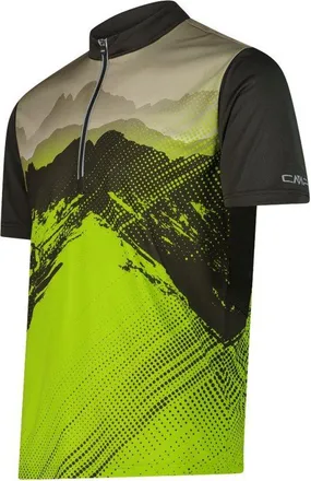 F.lli Campagnolo T-Shirt CMP Radshirt f&uuml;r Herren mit Print und durchgehendem Rei&szlig;verschluss