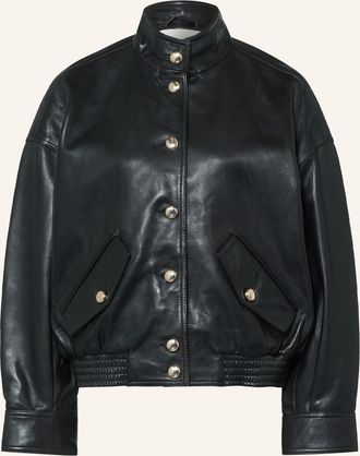 Maje Lederblouson schwarz