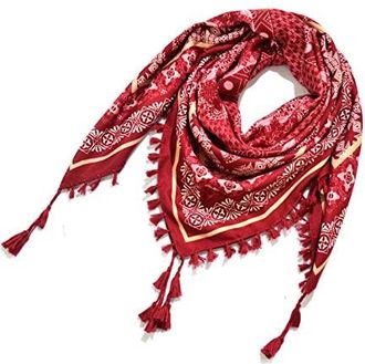 Generic FGUUTYM Mode femmes impression bouton ch&acirc;le &eacute;charpe femmes mode boh&egrave;me &eacute;charpe Style ethnique cravate gland &eacute;charpe grande &eacute;charpe Faux Ongles Coller 