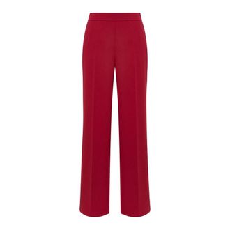 Maliparmi Sabl&eacute; Crepe Hose - - Trousers - Damen - Rot - S