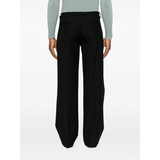 Dries Van Noten Wool Pleated Trousers - Black