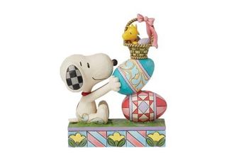 Enesco Peanuts by Jim Shore Snoopy Woodstock Easter Eggs Figurine