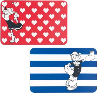 Excelsa Olivia & Popeye Set 2 Tischsets rot und blau, 43 x 29 cm, 2 Stück