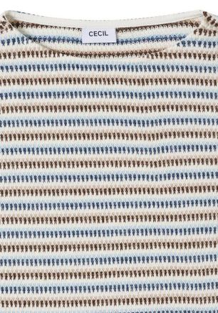 Cecil T-Shirt Multi Stripe Knit T-Shirt