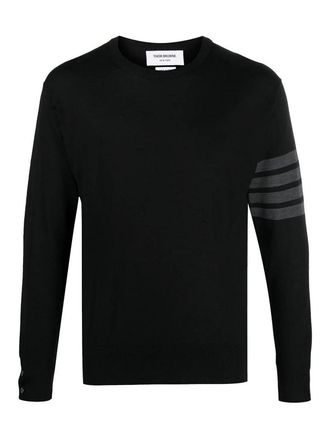 Thom Browne Pull Col Rond - Noir