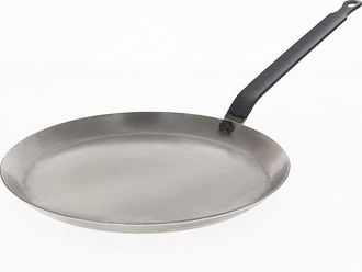 De Buyer de Buyer - Crêpe-Pfanne CARBONE PLUS aus schwerem Eisenstahl - 30 cm - 5120.30, Silber