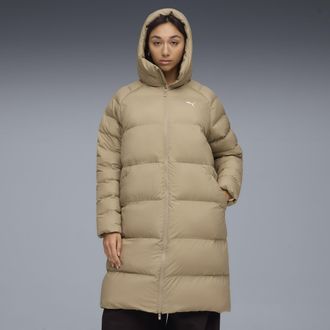 Puma Parka &agrave; capuche Mono Femme, V&ecirc;tements, Beige, XS