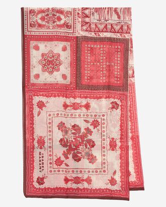 Isabel Marant Foulard Luana - Femme - Rouge Et &Eacute;cru - Isabel Marant