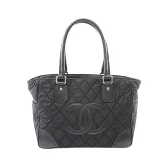 Chanel Pre-owned Paris New York Line Nylon Leder Tote Bag - - Pre-owned - Damen - Schwarzk - ONE SIZE