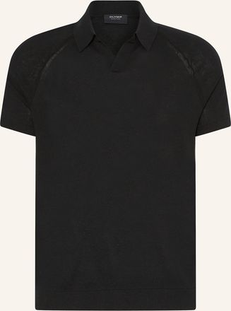 Olymp Olymp Signature Strick-Poloshirt schwarz