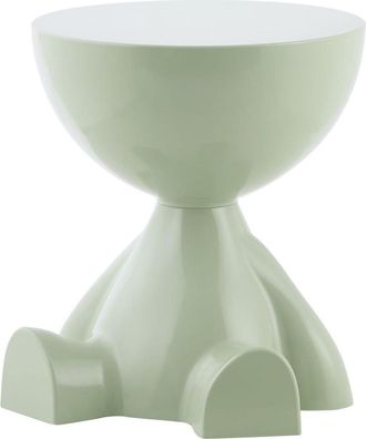 HowHomely Beistelltisch 36x36x41 cm Design Mint Leichter Seitentisch aus Kunststoff mit glänzender Oberfläche Couchtisch Nachttisch dekoratives Element